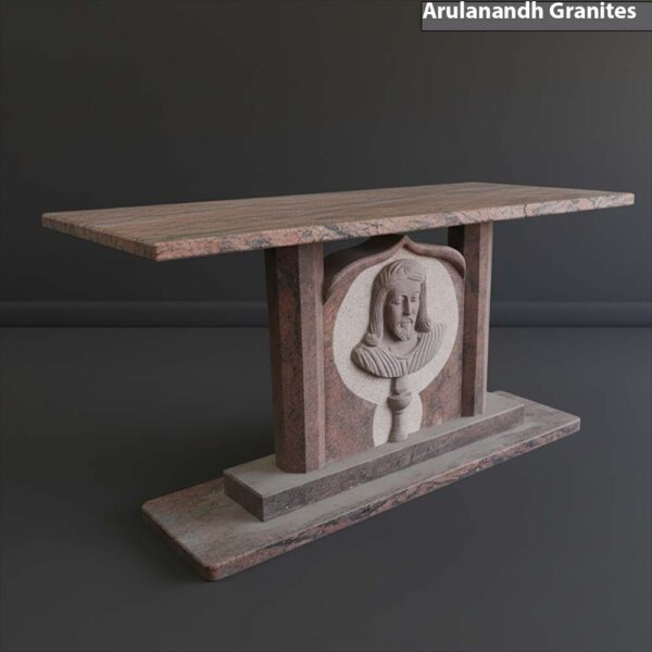 Granite Altar Table with Christ Relief