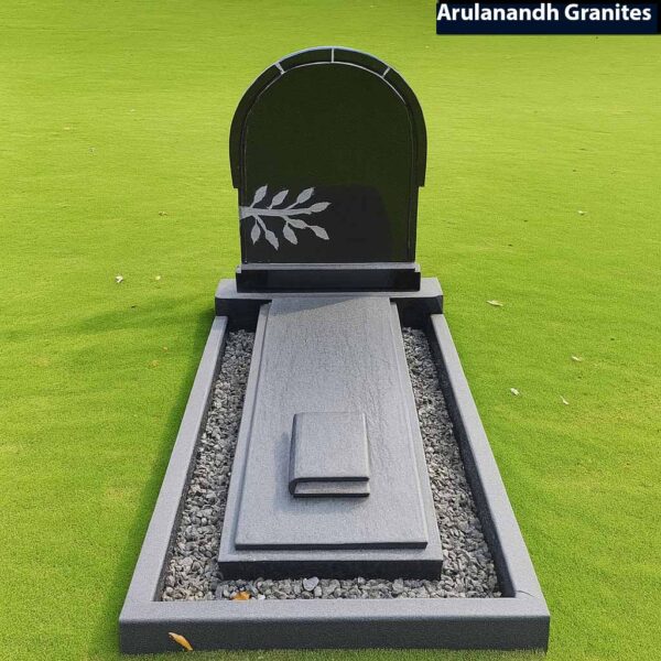Leaf Etched Tombstone Ensemble