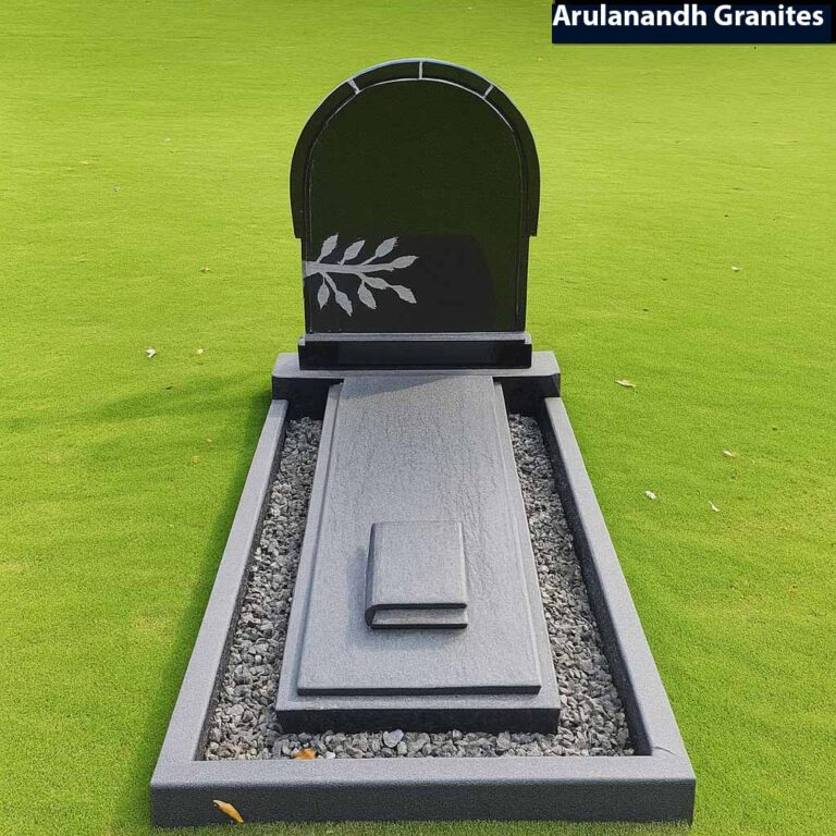 Leaf Etched Tombstone Ensemble